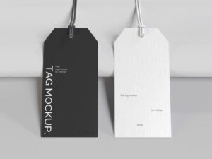 Free PSD Tag Mockups - Freebiesbug