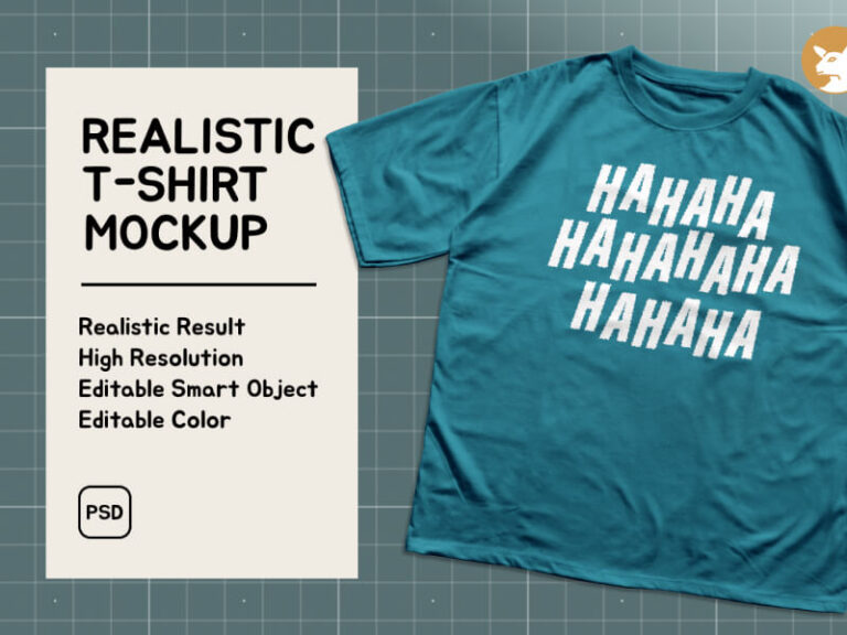 Free Realistic T-Shirt Mockup - Freebiesbug