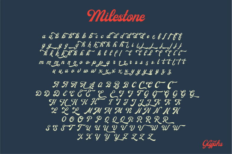 Milestone: Free Vintage Script Font - Freebiesbug