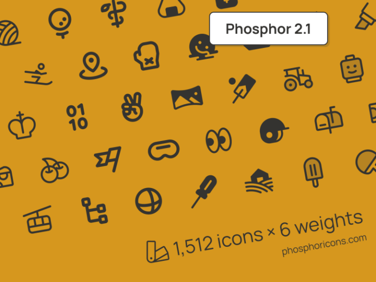 Phosphor Icons: 1,500+ Free UI Icons - Freebiesbug