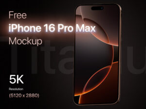 iPhone 16 Pro Max Mockup - PSD + Figma - Freebiesbug