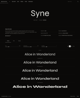 Syne: Free Sans Serif Font in 5 Styles - Freebiesbug