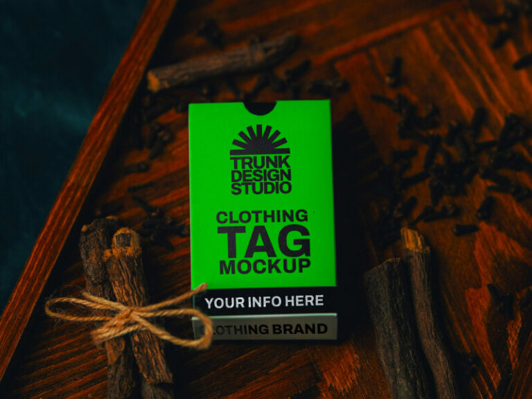 Clothing Tag Mockup - PSD - Freebiesbug
