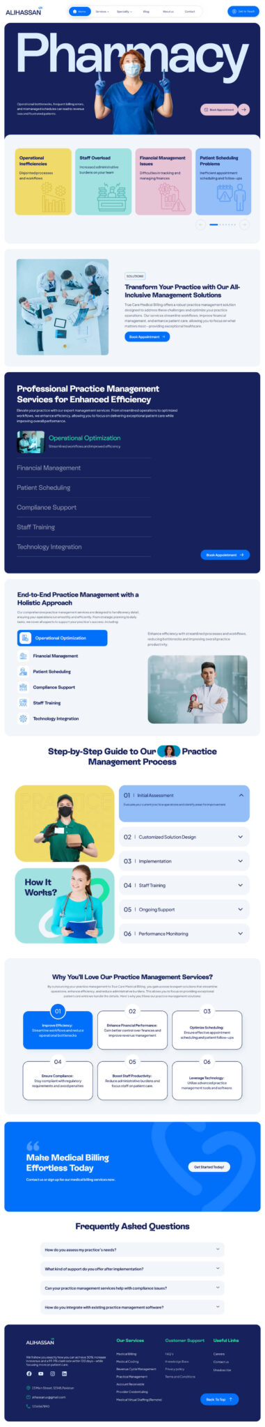 Pharmacy Website Template for Figma - Freebiesbug