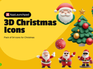 Free 3D Christmas Icons - Figma - Freebiesbug