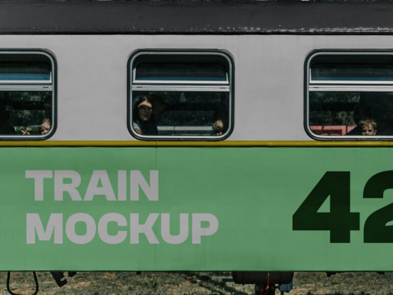 Train Mockup - Free PSD - Freebiesbug